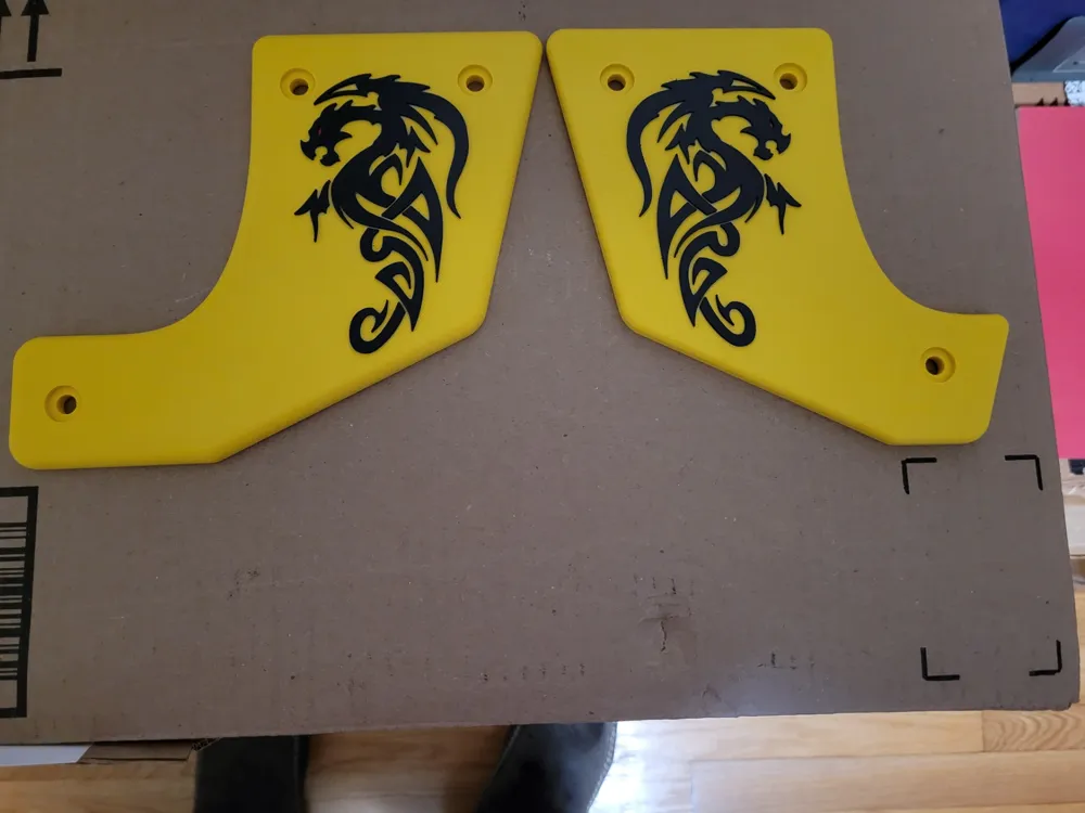 Swing Arm Pivot Covers - Dragon Design by Master Roshi - MakerWorld