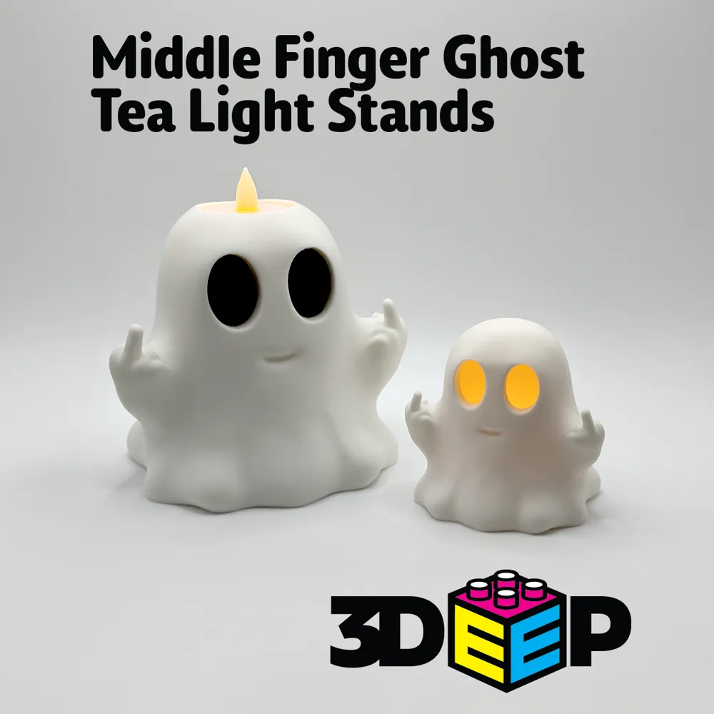 Middle Finger Ghost Tea Light Candles Holders by 3DeepDesigns ...