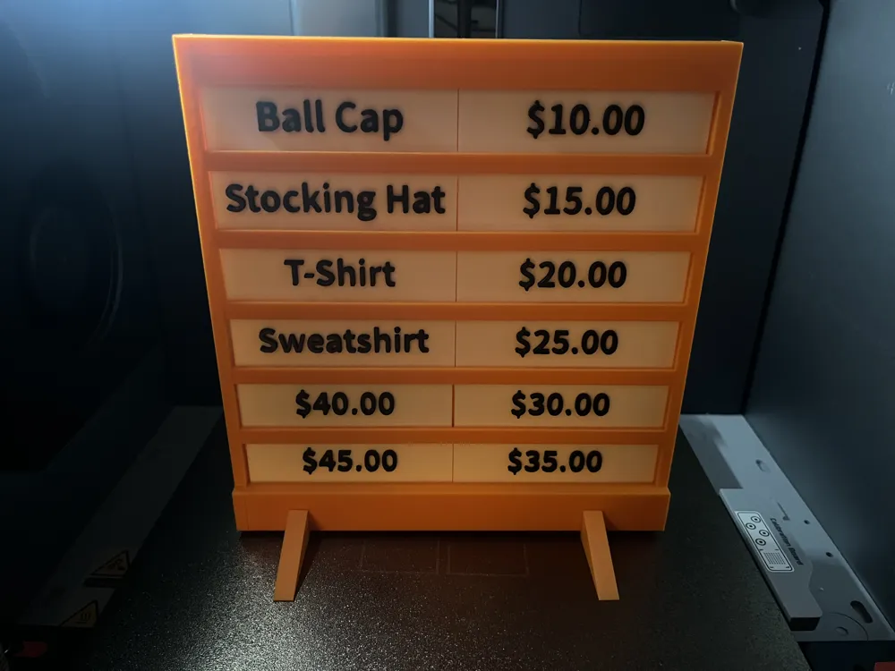 Pricing display - Free 3D Print Model - MakerWorld