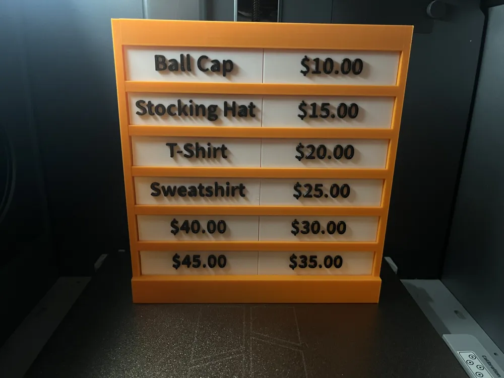 Pricing display - Free 3D Print Model - MakerWorld
