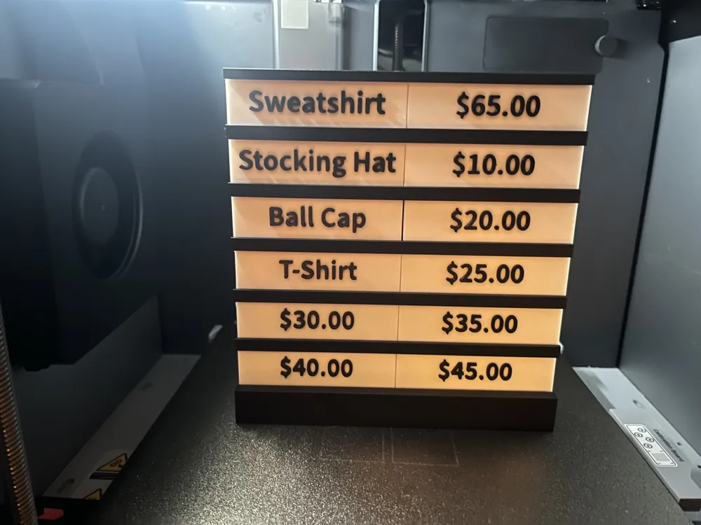 Pricing display - Free 3D Print Model - MakerWorld