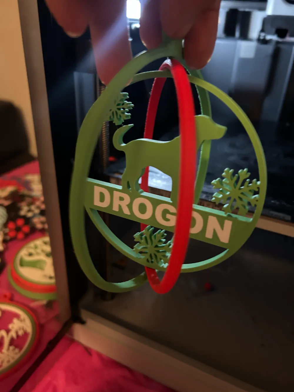 Adorno navideño giratorio personalizado para perro por Five Petals ...