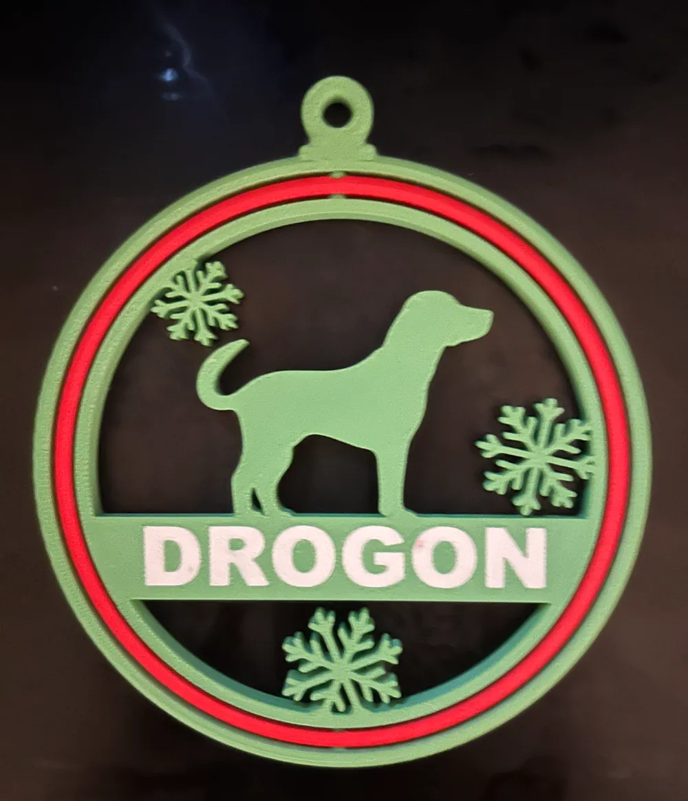 Adorno navideño giratorio personalizado para perro por Five Petals ...