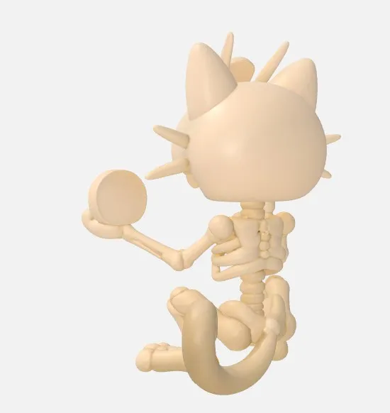 Kawaii Skeletal Pokémon – Meowth (Fan Art) - Free 3D Print Model ...