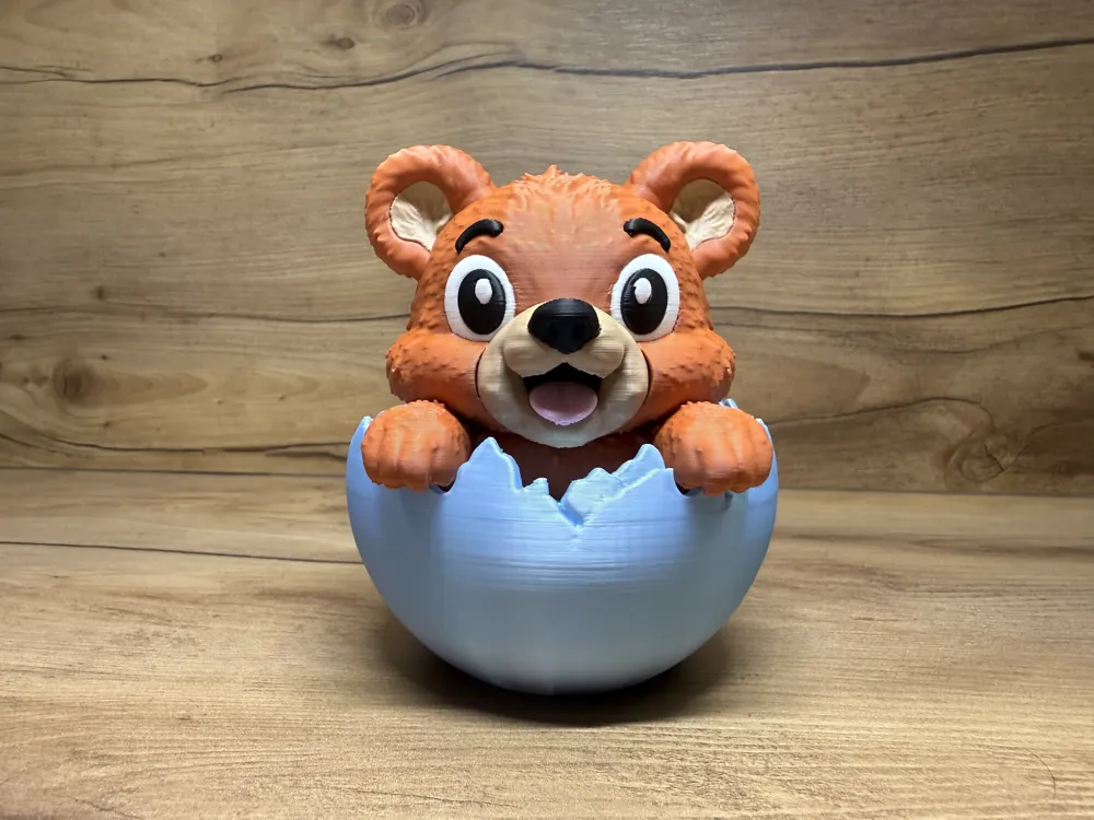 Bear Shell multipart no AMS - Free 3D Print Model - MakerWorld