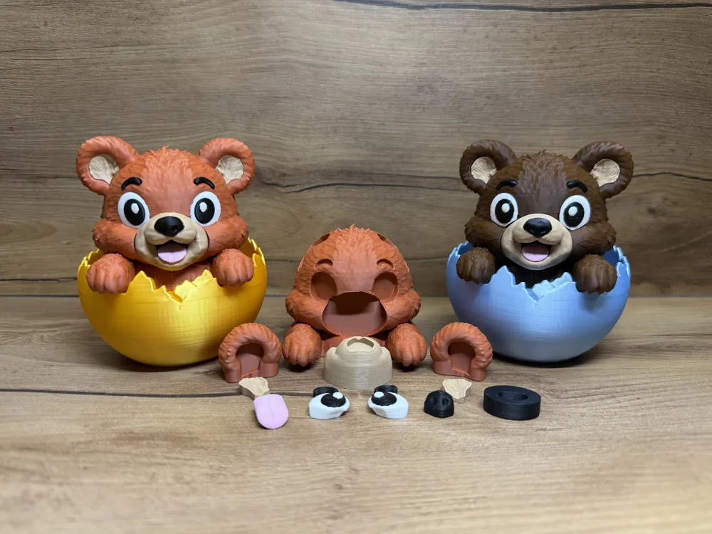 Bear Shell multipart no AMS - Free 3D Print Model - MakerWorld