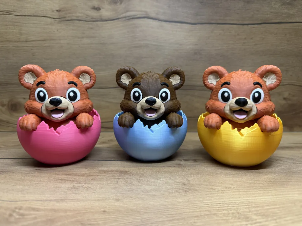 Bear Shell multipart no AMS - Free 3D Print Model - MakerWorld