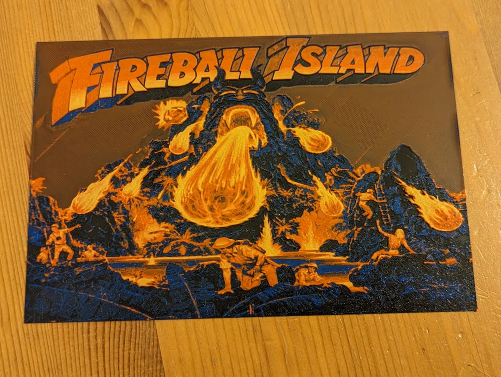 Fireball Island Board Game Cover Hueforge by suaimondi - MakerWorld