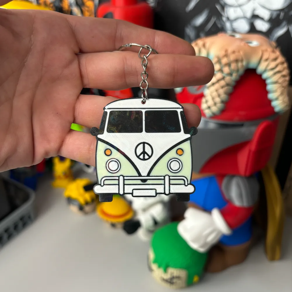 Volkswagen T1 Van Keychain by WildWolf_3D - MakerWorld