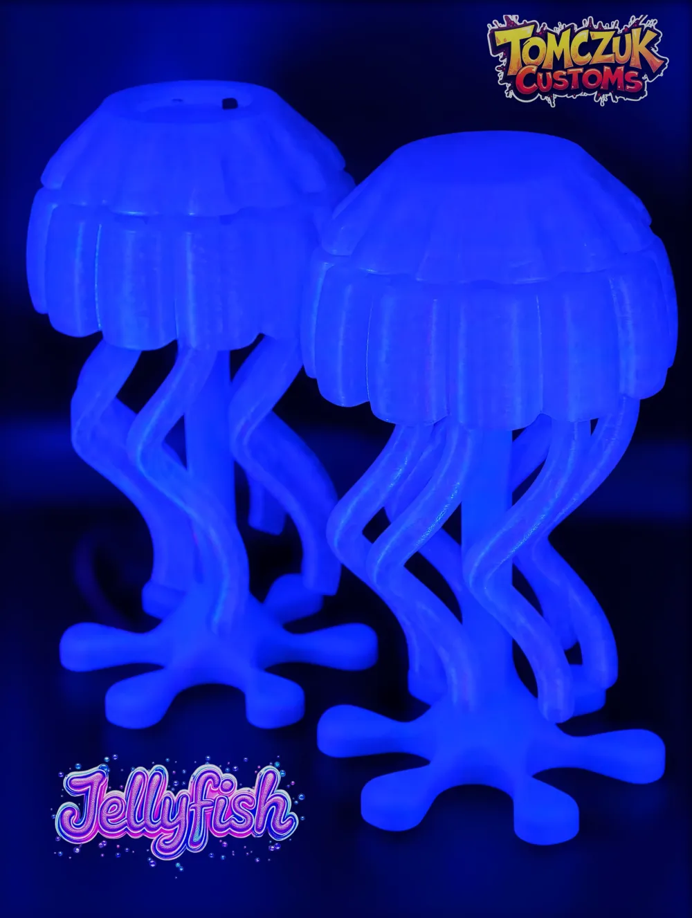 Hypnotic Jellyfish (Optional Motor & Lamp) by TomczukCustoms MakerWorld: Download Free 3D Models