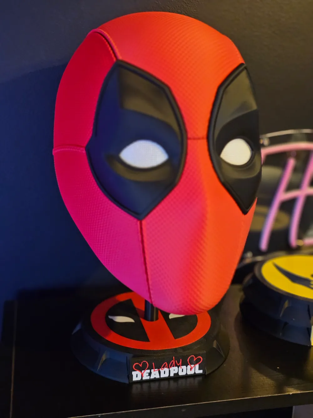 Lady Deadpool Mask Helmet Stand Remixed by Thief-Taker - MakerWorld