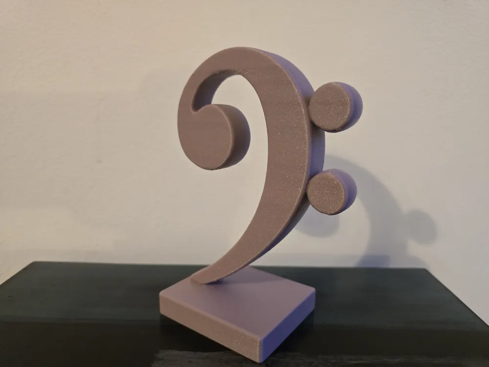 Elegant Bass Clef - Musical Abstract Sculpture by Filipes91 MakerWorld ...