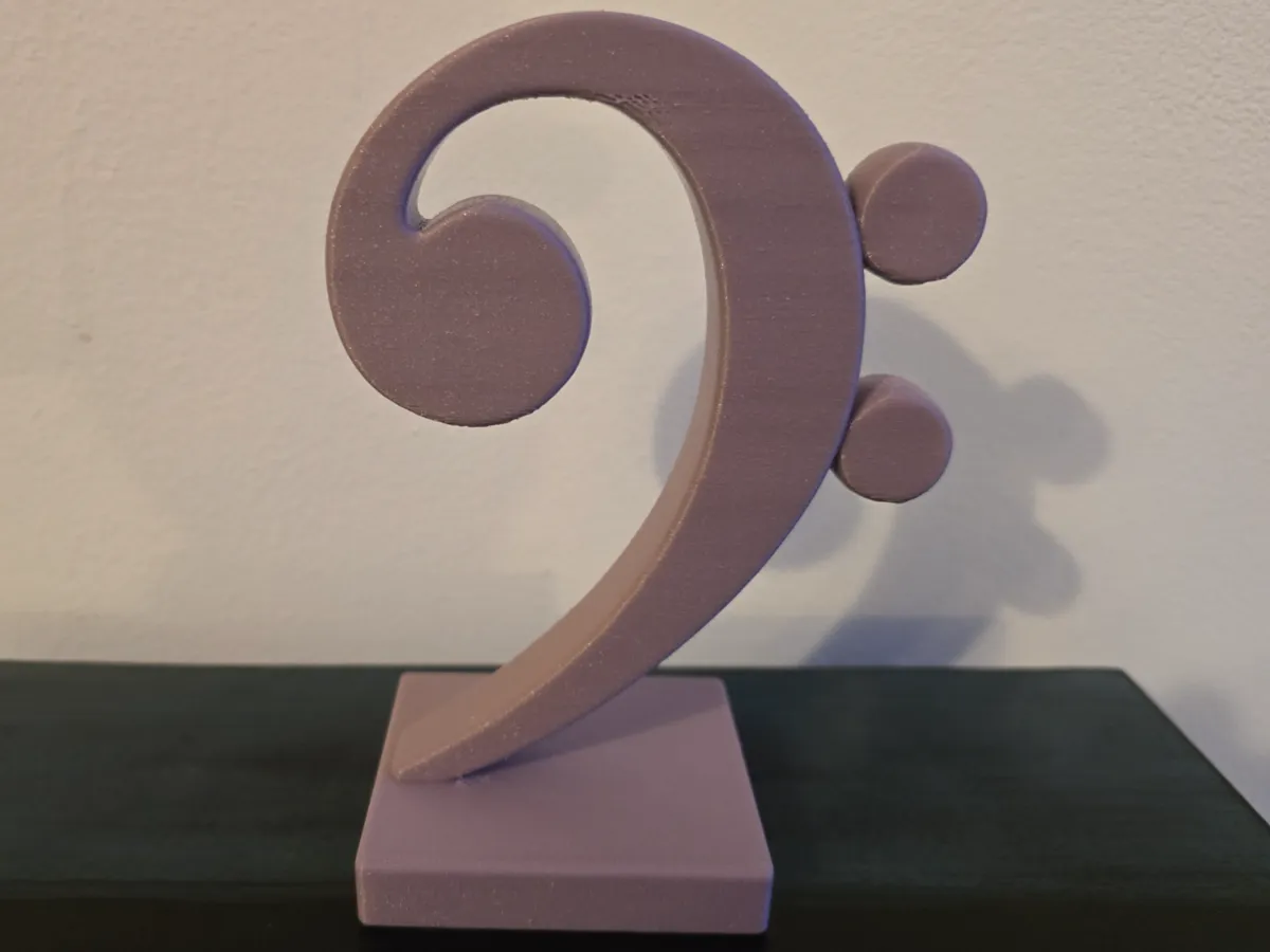 Elegant Bass Clef - Musical Abstract Sculpture by Filipes91 MakerWorld ...