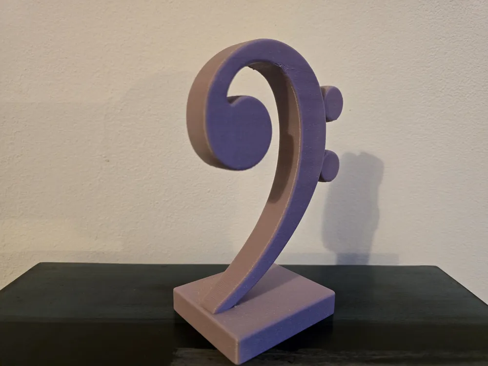 Elegant Bass Clef - Musical Abstract Sculpture by Filipes91 MakerWorld ...