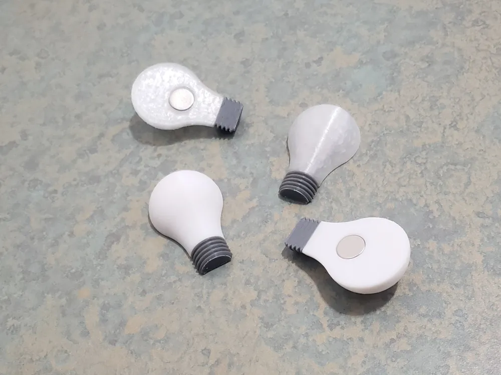 Light Bulb Fridge Magnet - Free 3D Print Model - MakerWorld