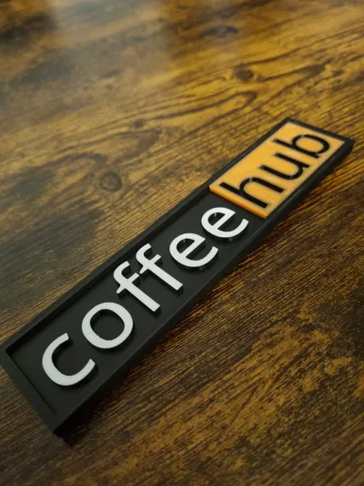 Coffee Hub Sign by Amateur Prints - MakerWorld