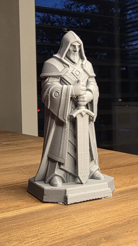 Hooded Paladin Cleric Statue | Sword Guardian - Free 3D Print Model ...