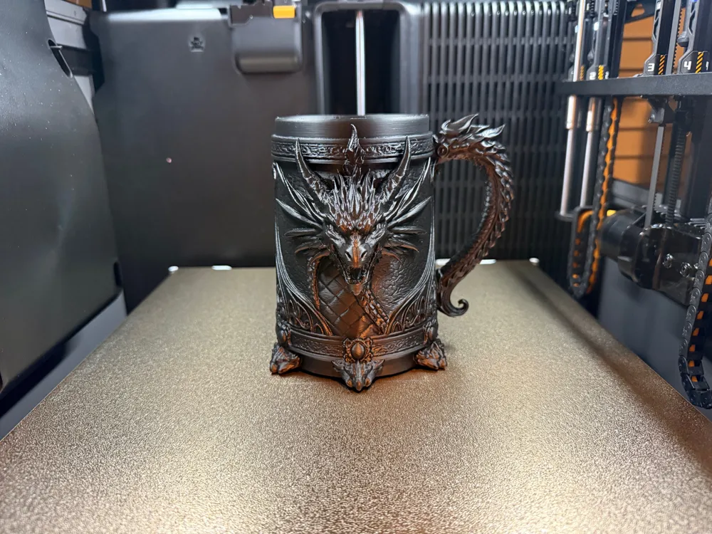 Dragon Themed Tankard/Can Holder Single Color - Free 3D Print Model ...