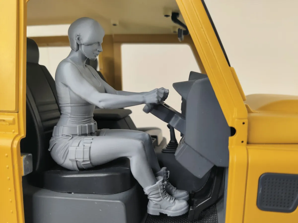 Driving figure adventure woman with short hair - Free 3D Print Model ...