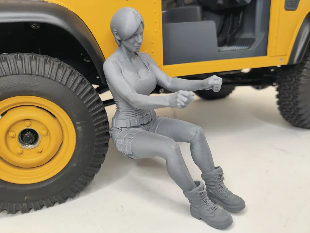Driving figure adventure woman with short hair - Free 3D Print Model ...
