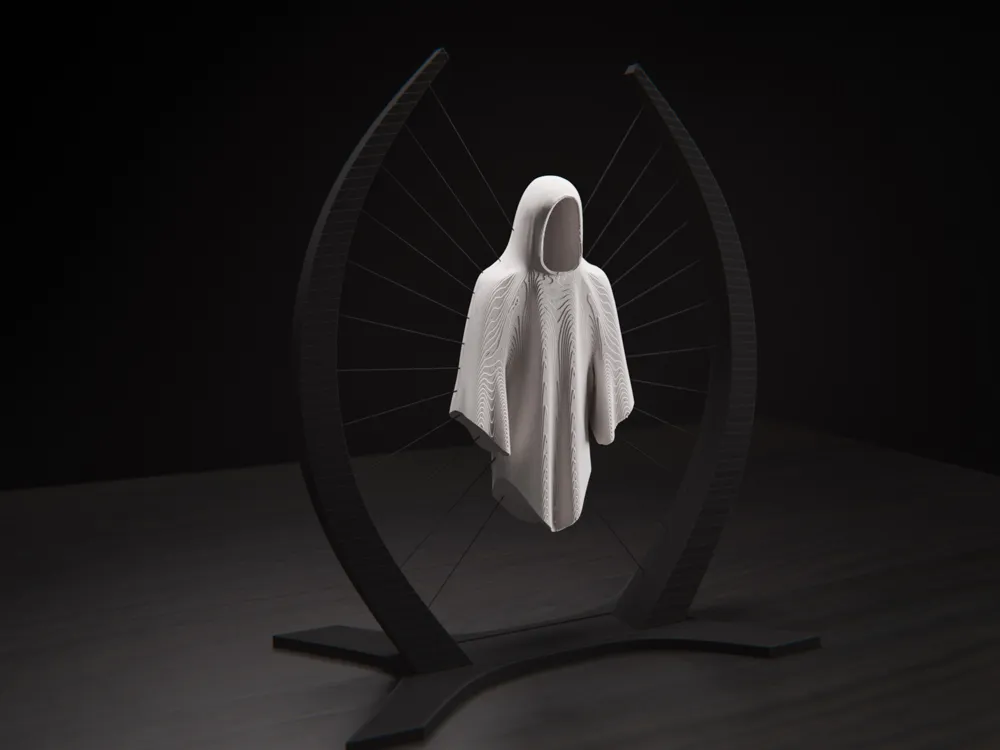 Floating ghost - Halloween string art - Free 3D Print Model - MakerWorld