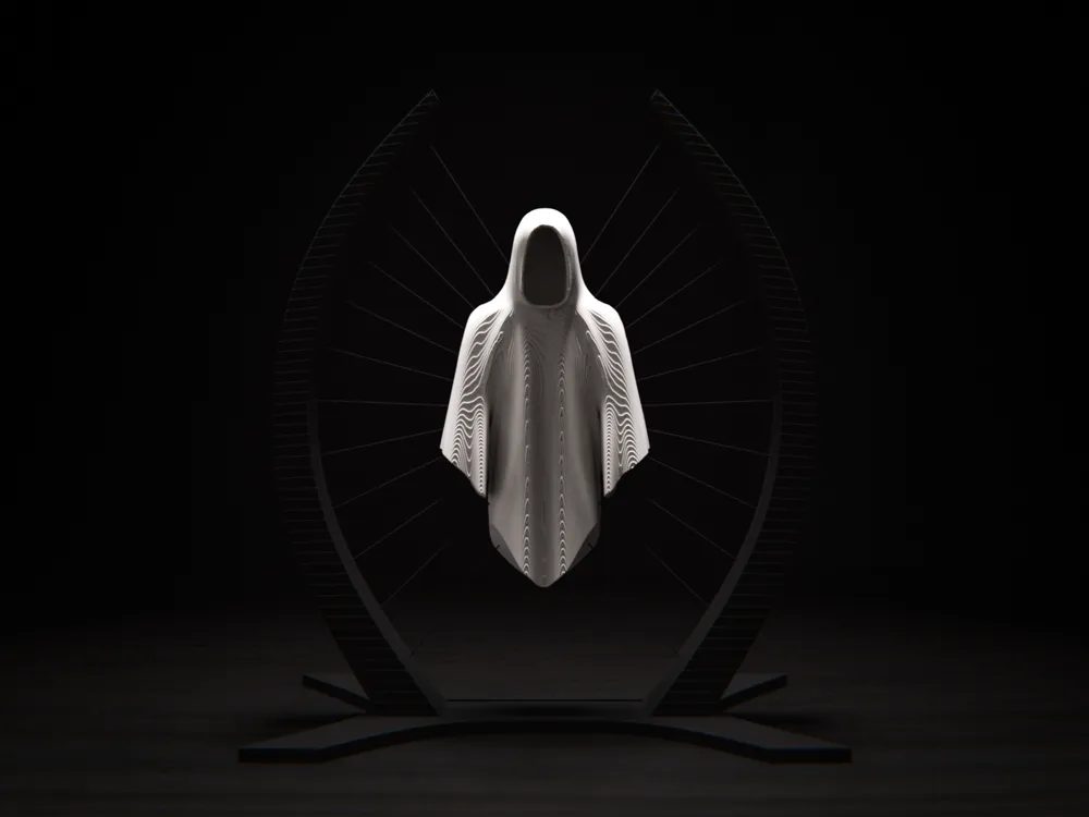 Floating ghost - Halloween string art - Free 3D Print Model - MakerWorld