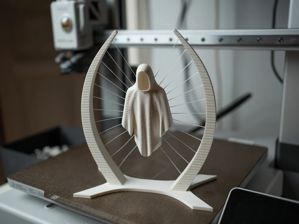 Floating ghost - Halloween string art - Free 3D Print Model - MakerWorld