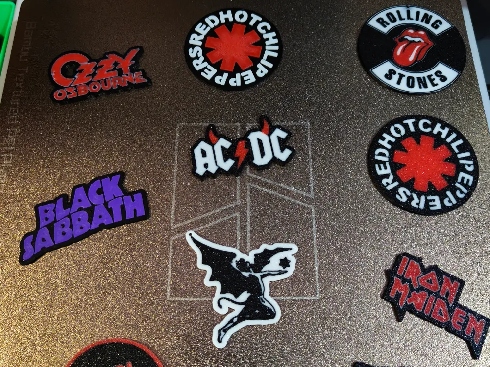 Rock & Metal Bands Keychains - Free 3D Print Model - MakerWorld