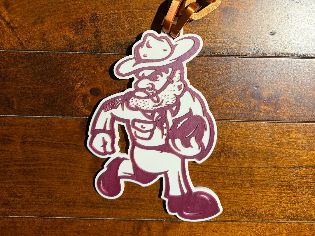 Texas A M Ol Sarge Oversized Necklace Logo Free 3d Print Model