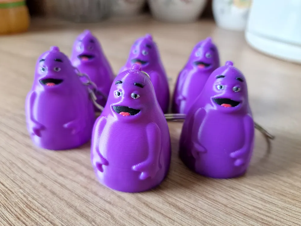 Articulated Grimace Hidden Legs Keychain by 3DomSculpts - MakerWorld