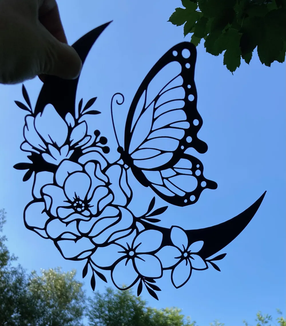 Moon butterfly and flowers by turtle57 MakerWorld: Download Free 3D Models