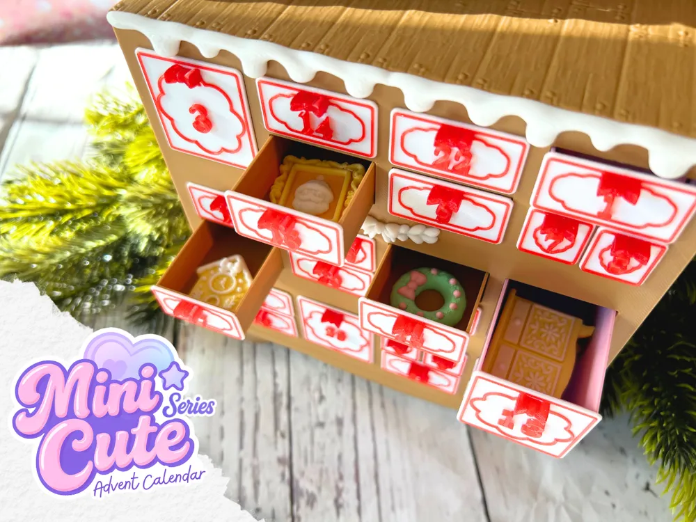 Mini Cute Advent Calendar – Base, Drawers & Chalet - Free 3D Print ...