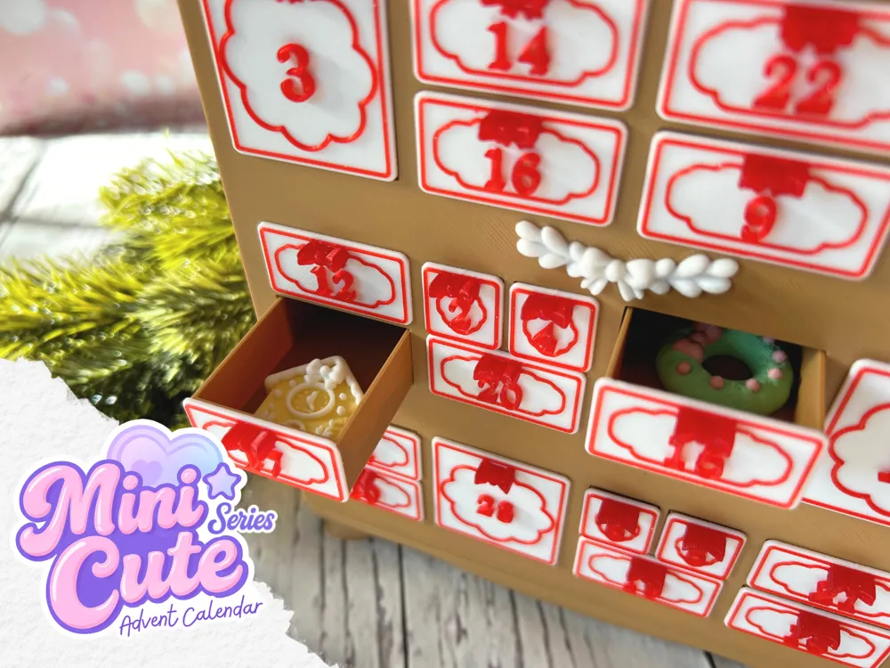 Mini Cute Advent Calendar – Base, Drawers & Chalet - Free 3D Print ...