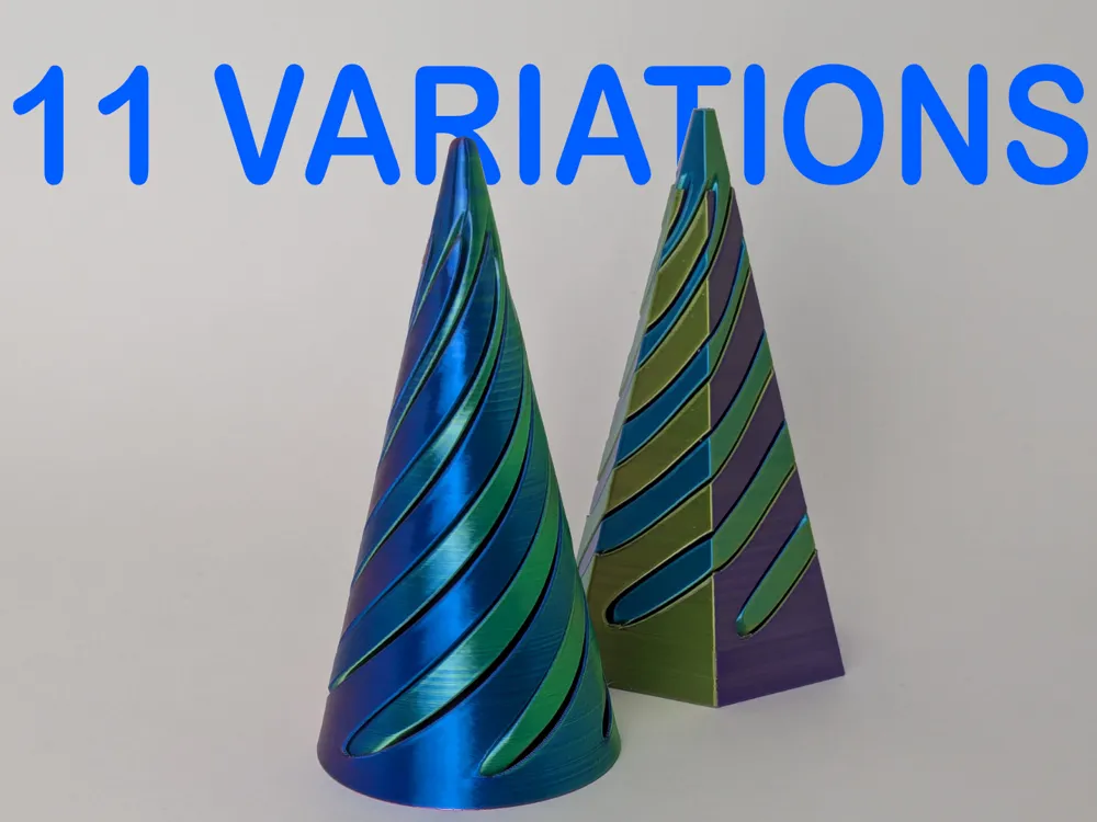Fidget Passthrough Spiral Cones (11 Variations!) - Free 3D Print Model ...