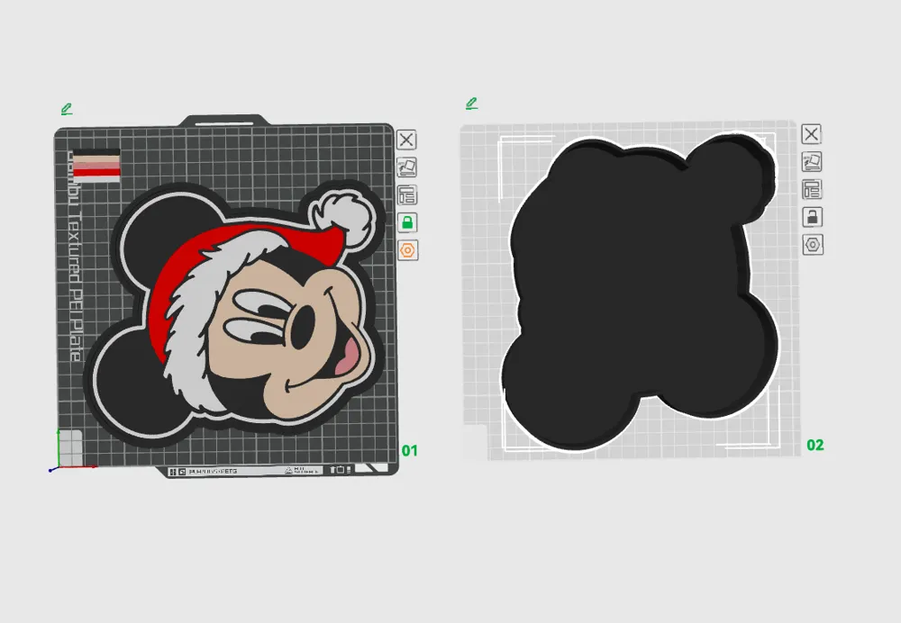 Mickey Mouse Christmas Lightbox LED Lamp - Free 3D Print Model - MakerWorld