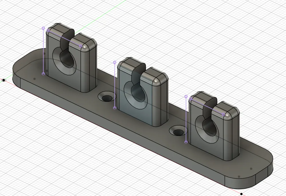 3-Slot Desk Cable Organizer – Screw Mount - Free 3D Print Model ...