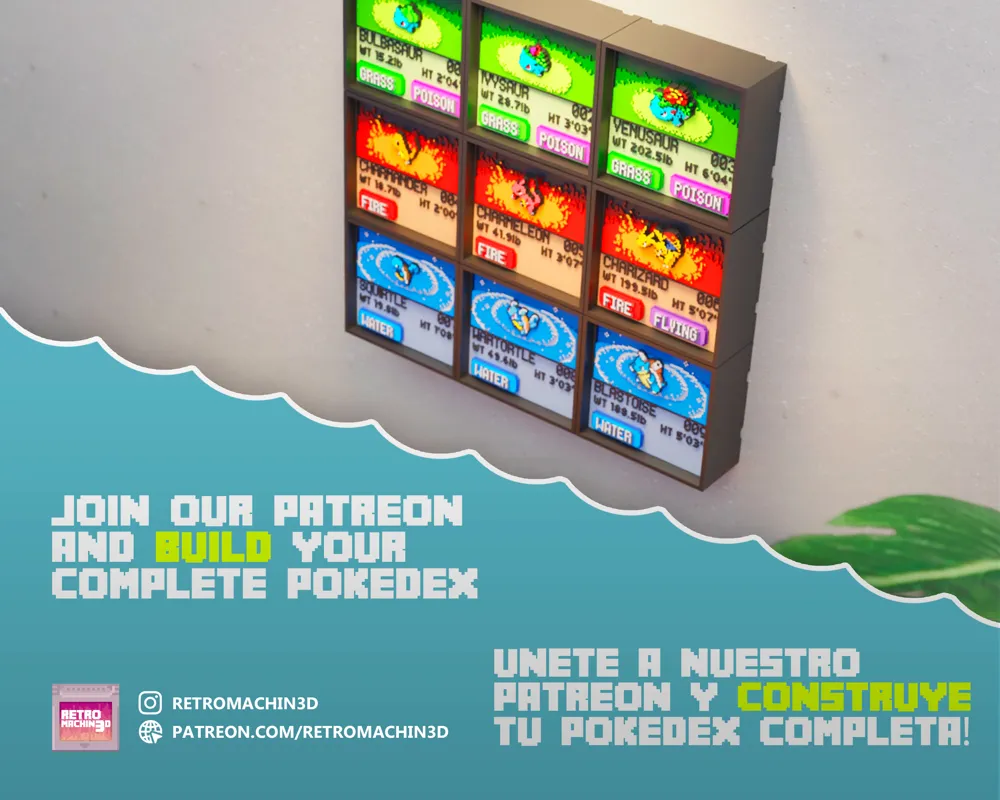 #0004 - Charmander Pokedex Screen by Retromachin3d MakerWorld: Download ...