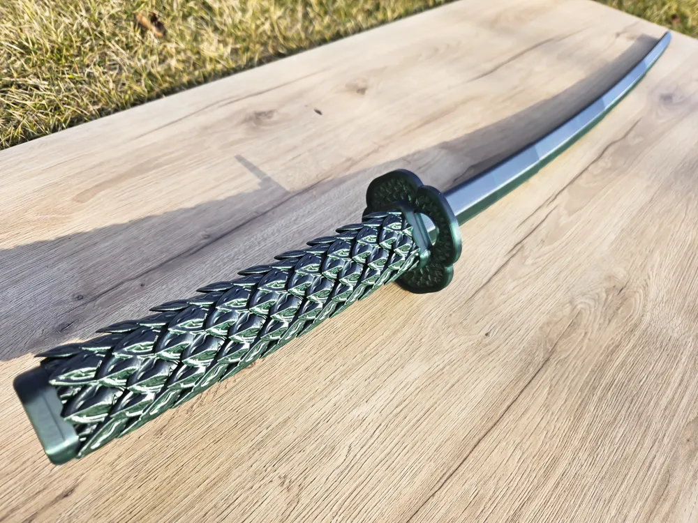 Dragon Jade Katana - Free 3D Print Model - MakerWorld