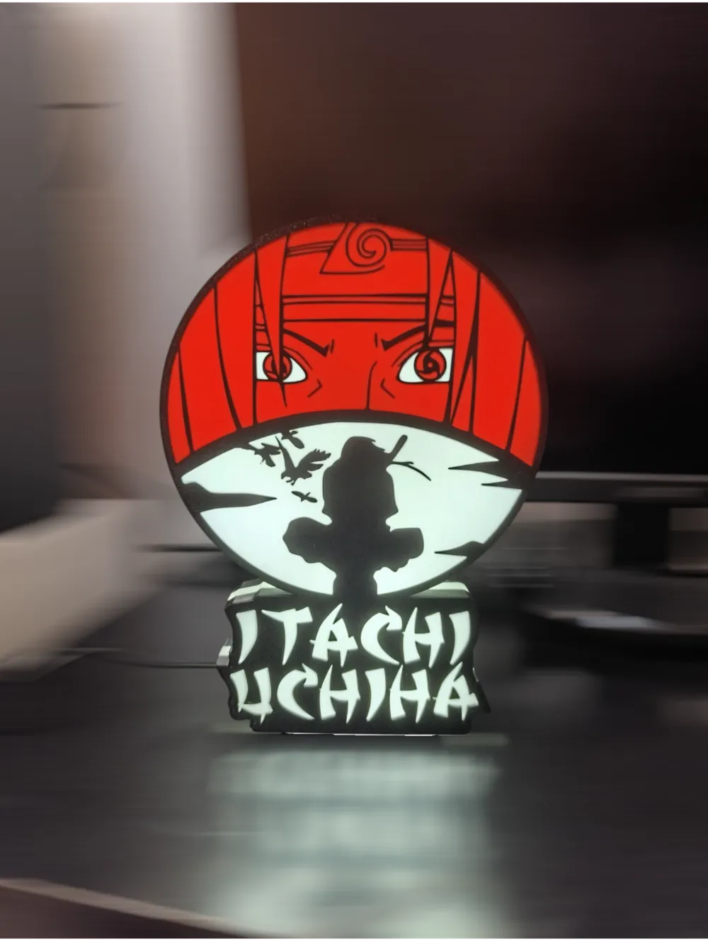 Itachi Uchiha Naruto Anime LED Lightbox by Dule MakerWorld: Download ...