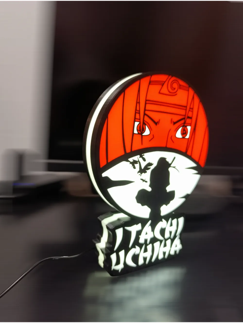 Itachi Uchiha Naruto Anime LED Lightbox by Dule MakerWorld: Download ...
