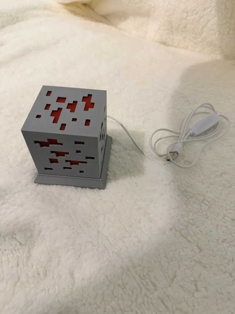 Minecraft Redstone Ore Mini LED Lamp (LED Kit 001) - Free 3D Print ...
