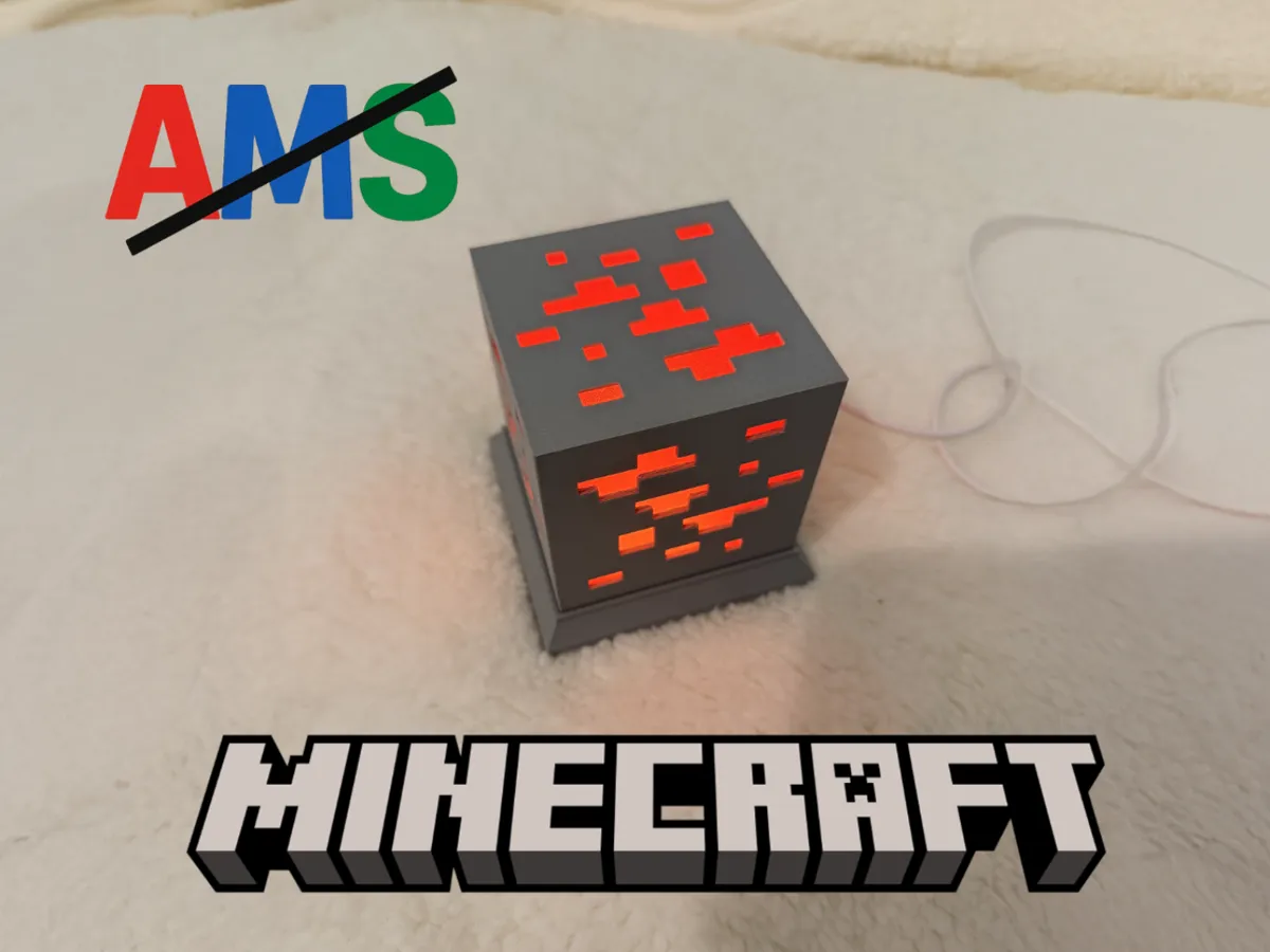 Minecraft Redstone Ore Mini LED Lamp (LED Kit 001) - Free 3D Print ...
