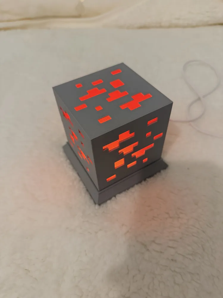 Minecraft Redstone Ore Mini LED Lamp (LED Kit 001) - Free 3D Print ...
