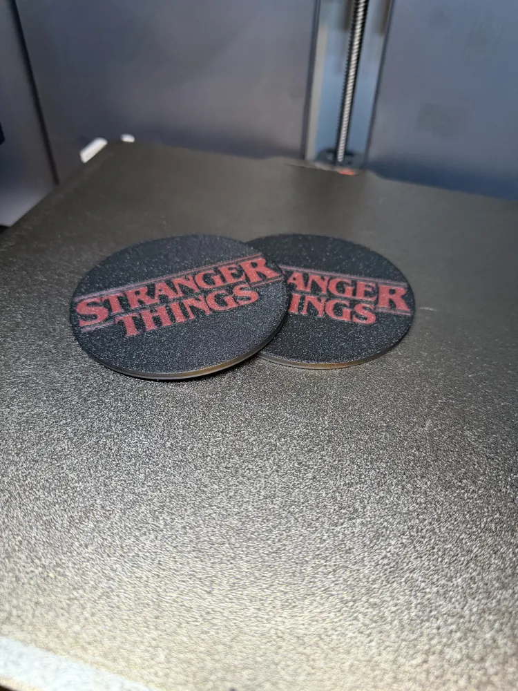 Stranger Things Coasters / Beer Mats - Free 3D Print Model - MakerWorld