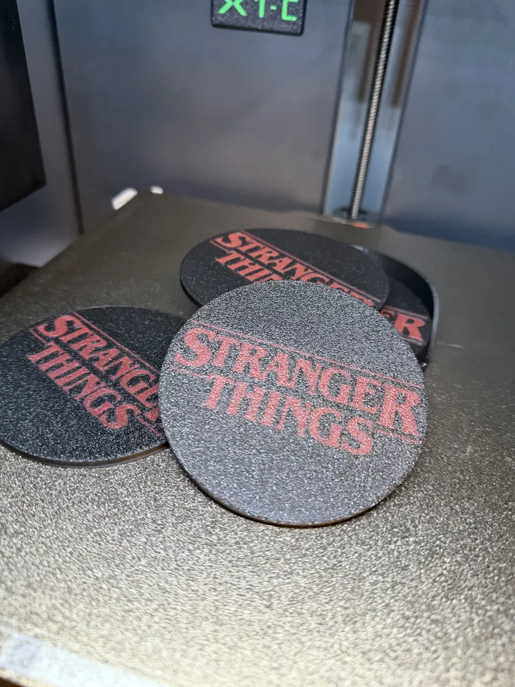 Stranger Things Coasters / Beer Mats - Free 3D Print Model - MakerWorld