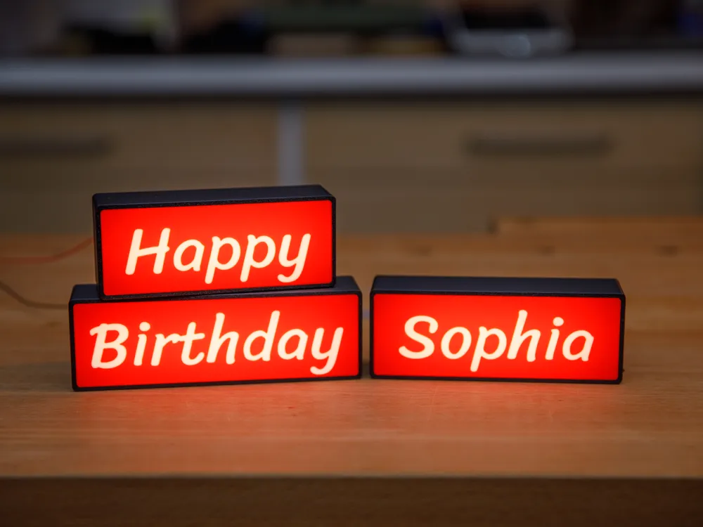 Customizable Lighted Signs by Eng Workshop MakerWorld: Download Free 3D ...