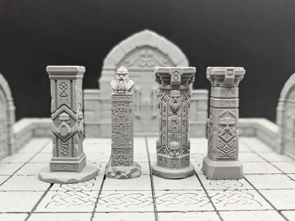 Dwarven Pillars (supportless) - Free 3D Print Model - MakerWorld