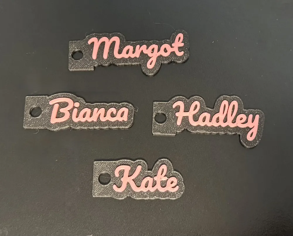 Custom Name Keyring (Multicolor) - Free 3D Print Model - MakerWorld