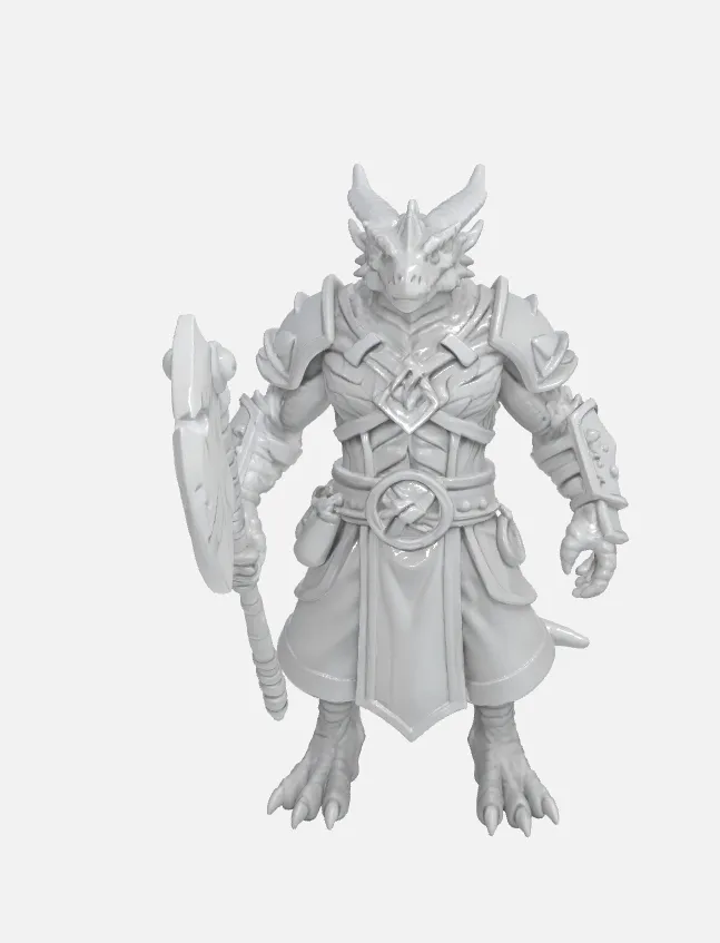 Dragonkin barbarian figure by Jafik MakerWorld: Download Free 3D Models