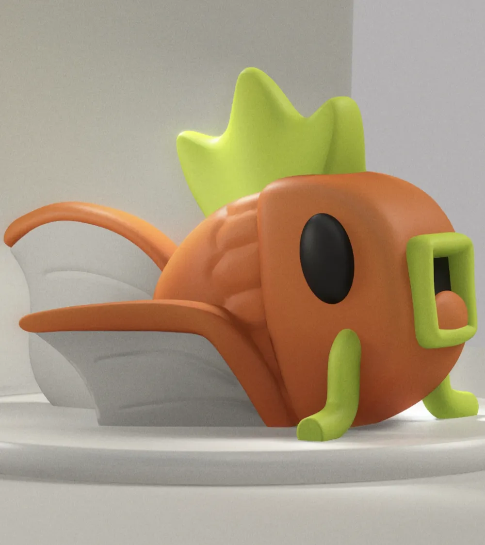 Chibi-Style Pokémon: Magikarp - Free 3D Print Model - MakerWorld